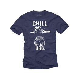 MAKAYA Shirt 'Chill Bro.' male size XXXL Blue