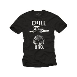 Makaya Shirt 'Chill Bro.' Herren Gr&ouml;&szlig;e L schwarz
