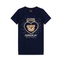 Guess Kleid 'Punto Milano' M&auml;dchen Gr&ouml;&szlig;e 110 beige / navy / brokat