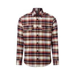 Nils Sundstr&ouml;m Nils Sundstr&ouml;m Button Up Shirt male size M Beige / marine blue / Red