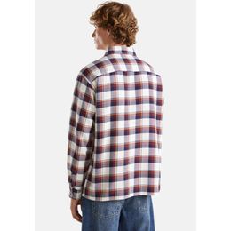 United Colors Of Benetton Hemd Herren Gr&ouml;&szlig;e XS nachtblau / blutrot / offwhite