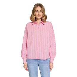 Cartoon Oversize-Bluse mit Streifen Damen Gr&ouml;&szlig;e S ros&eacute;