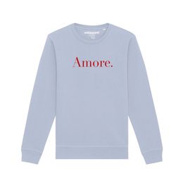 Watapparel Sweatshirt 'Amore' male size S Light blue / Red