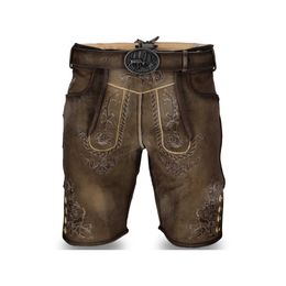 Steigenh&ouml;fer Traditional Pants 'Lederhose Herren Franz' male size 52 Dark brown