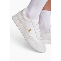 Polo Ralph Lauren Sneaker 'BEDFORD' Herren Gr&ouml;&szlig;e 42 gold / wei&szlig; Sommerschuhe