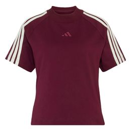 adidas Sportswear Performance Shirt 'AK' female size XXL Wine red / Off white