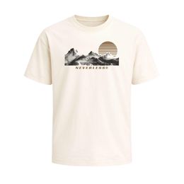 Neverless Shirt 'Berge' Herren Gr&ouml;&szlig;e 4XL beige