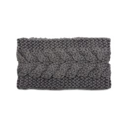 styleBREAKER Headband 'Grobstrick Stirnband mit Zopfmuster' female size One size Grey