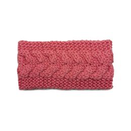 styleBREAKER Stirnband 'Grobstrick Stirnband mit Zopfmuster' Damen Gr&ouml;&szlig;e One Size altrosa