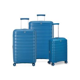 Roncato B-Flying Move 4 Rollen Kofferset 3-teilig mit Dehnfalte denim | Gr.: onesize