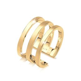 Elli Ring 925 Sterling Silber Geo in Gold | Gr.: onesize