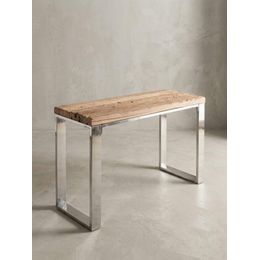KADIMA DESIGN Konsolentisch 115x76x46 cm Massiv-Holz Natur, Konsole rustikal | Gr.: onesize