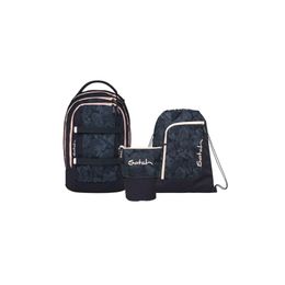 Satch Schulrucksack-Set PACK "Midnight Jungle" 3-tlg. in Schwarz | Gr.: onesize