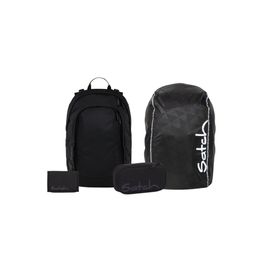 Satch Schulrucksack-Set AIR Blackjack 4-teilig in Schwarz | Gr.: onesize