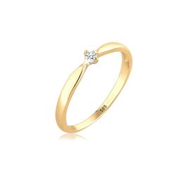 Elli DIAMONDS Ring 585 Gelbgold Verlobungsring in Gold | Gr.: 56