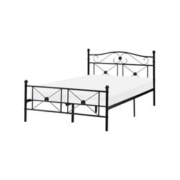 Beliani Doppelbett RODEZ in Schwarz - (W) 125 x (H) 93 x (L) 208 cm | Gr.: onesize