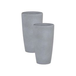 Beliani 2er-Set Outdoor Blumentopf ABDERA in Grau | Gr.: onesize