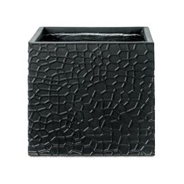 Beliani Outdoor Blumentopf FEIYAN in Schwarz - (W) 44 x (H) 38 x (L) 44 cm | Gr.: onesize