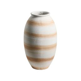 Beliani Blumenvase ZERVATA in Wei&szlig;/Beige - (W) 25 x (H) 42 x (L) 25 cm | Gr.: onesize