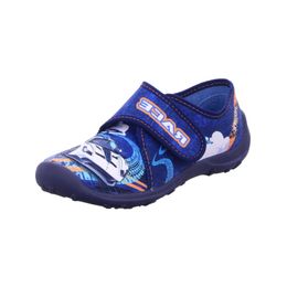 Fischer Markenschuh Hausschuh in blau | Gr.: 29