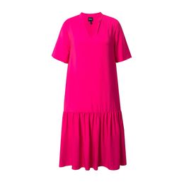 Ulla Popken Kleid Damen Gr&ouml;&szlig;e 54/56 pink / neonpink Sommerkleid