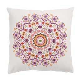 Dekokissen Azteken Boho Mandala mit Pink