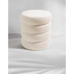 Blumtal Sitzhocker, Beige, Textil, 42x47x42 cm, Wohnzimmer, Hocker, Sitzhocker