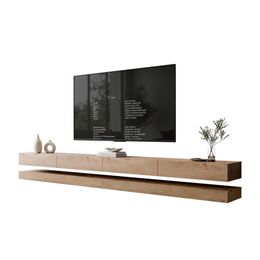 Lookway Tv-Schrank, Eiche Wotan, Holzwerkstoff, 280x25x34 cm, Wohnzimmer, Wohnw&auml;nde, Lowboards, Lowboards stehend