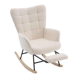 Stilvora Schaukelstuhl, Beige, Holzwerkstoff, 68x91x88 cm, Wohnzimmer, Sessel, Schaukelst&uuml;hle