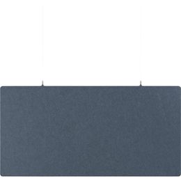 eurokraft basic Akustik-Deckenplatte, PET-Filz, HxB 600 x 1200 mm, rechteckige Form, blau