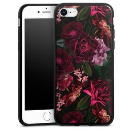 DeinDesign iPhone SE (2020) Handy Slim Case extra d&uuml;nn Silikon Handyh&uuml;lle schwarz H&uuml;lle Flowers Blossom Rose Silikon Slim Case
