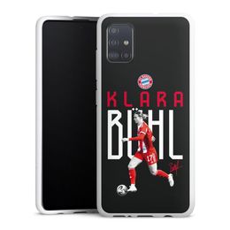 DeinDesign Galaxy A51 Handy Silikon H&uuml;lle Case wei&szlig; Handyh&uuml;lle Fc Bayern M&uuml;nchen Klara B&uuml;hl Official Licensed Product Silikon Case