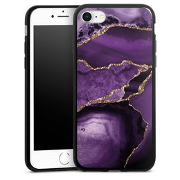 DeinDesign iPhone SE (2020) Handy Slim Case extra d&uuml;nn Silikon Handyh&uuml;lle schwarz H&uuml;lle Pink Glitzer Marble Silikon Slim Case