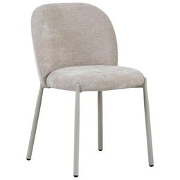 Stylife Stuhl, Beige, Textil, Rundrohr, 46x80x60 cm, Stoffauswahl, Esszimmer, St&uuml;hle, Esszimmerst&uuml;hle, Vierfu&szlig;st&uuml;hle