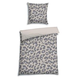 Florella Bettw&auml;sche, Beige, Textil, Animalprint, 135x200 cm, pflegeleicht, atmungsaktiv, hautfreundlich, schadstoffgepr&uuml;ft, dicht gewebtes Garn, Schlaftextilien, Bettw&auml;sche, Bettw&auml;sche, Renforc&eacute;-Bettw&auml;sche