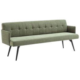 Johann Jakob Sitzbank, Olivgr&uuml;n, Metall, 2-Sitzer, 206x85x69 cm, Goldenes M, Oeko-Tex&reg; Standard 100, DGM-Klimapakt, DGM-Emissionslabel, Fu&szlig;auswahl, Lederauswahl, Stoffauswahl, Esszimmer, B&auml;nke, Sitzb&auml;nke