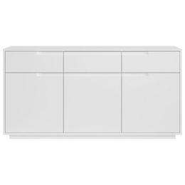CARRYHOME Sideboard, Wei&szlig;, Holzwerkstoff, 3 F&auml;cher, 3 Schublade(n) Schubladen, 169x86x38 cm, Beim&ouml;bel erh&auml;ltlich, stehend, Wohnzimmer, Kommoden & Sideboards, Sideboards