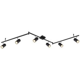 Globo Strahler, Schwarz, Metall, 10x18.5x180 cm, CE, drehbar, schwenkbar, verstellbare Spotlights, Lampen & Leuchten, Innenbeleuchtung, Spots & Strahler, Deckenspots