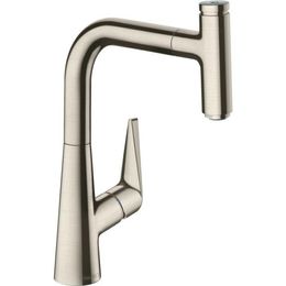 Hansgrohe Talis Select S220 K&uuml;chenarmatur 72822800 Edelstahl-Optik, schwenkbar, herausziehb. Auslauf