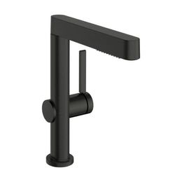Hansgrohe Finoris 230 Waschtischarmatur 76060340 mit Schwenkauslauf, Push-Open-Ablaufgarnitur, brushed black chrome
