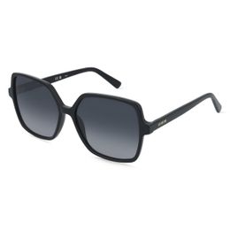 Love Moschino MOL102/S | Damen-Sonnenbrille | Fassung: Vollrand, Quadratisch, Acetat, Schwarz | Glasfarbe: Grau