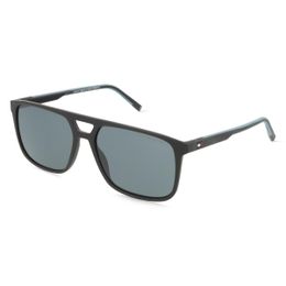 Tommy Hilfiger TH 2280/S | Herren-Sonnenbrille | Fassung: Vollrand, Pilot, Kunststoff, Schwarz Gr&uuml;n | Glasfarbe: Blau