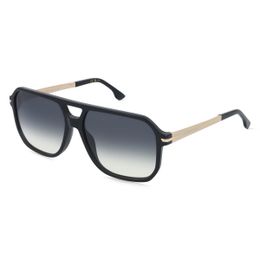 Victoria Beckham VB 1002/S | Damen-Sonnenbrille | Fassung: Vollrand, Pilot, Acetat, Schwarz | Glasfarbe: Grau