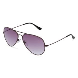 Fielmann BD 277 SUN CL | Unisex-Sonnenbrille | Fassung: Vollrand, Pilot, Edelstahl, Gun Dunkel | Glasfarbe: Violett Verlaufend