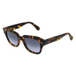 Ray-Ban RB2186 | Damen-Sonnenbrille | Fassung: Vollrand, Quadratisch, Acetat, Havanna Gelb | Glasfarbe: Blau Verlaufend
