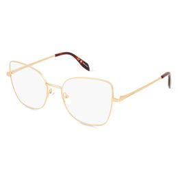 Alexander McQueen AM0416O Brille Unisex | Fassung: Vollrand, Cat Eye, Gold