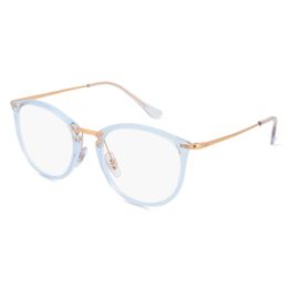 Ray-Ban RX7140 Brille Unisex | Fassung: Vollrand, Panto, Blau Hell