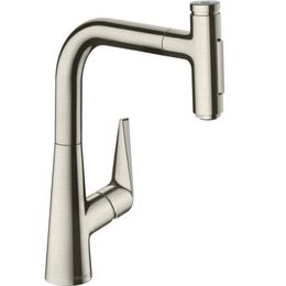 Hansgrohe Talis K&uuml;chenarmatur 72824800 Edelstahl-optik, Ausziehbrause, 2et