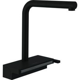 Hansgrohe Aquno K&uuml;chenarmatur 73836670 mattschwarz, mit Ausziehbrause, 2jet