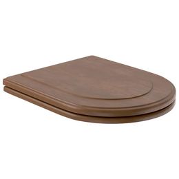 Villeroy & Boch Villeroy & Boch Hommage WC-Sitz 9926K100 Birke massiv/Nussbaum gebeizt, Scharniere chrom